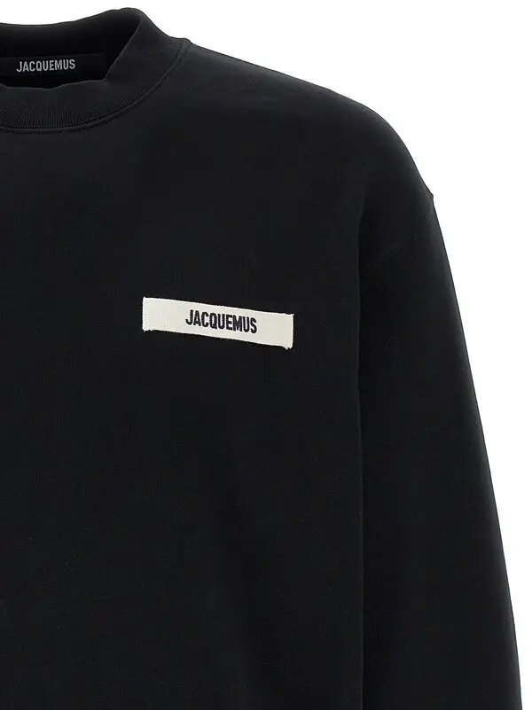 Jacquemus Le Sweatshirt Gros Grain - Black