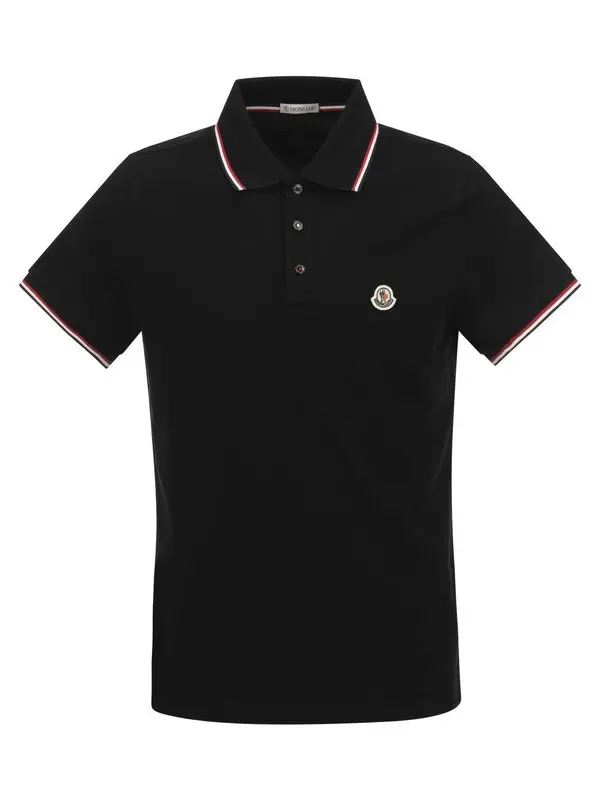 Moncler Polo Shirt With Iconic Felt