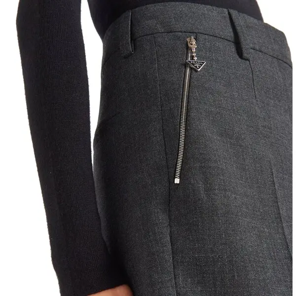 パンツ PRADA ARCHIVE VIRGIN WOOL GRAY SLACKS Prada Technical Wool Pants | Grey | FARFETCH