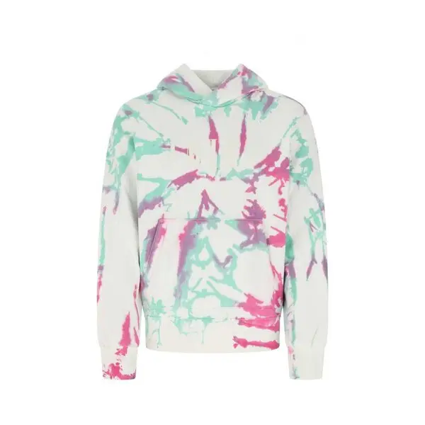 Amiri Logo Tie Dye Hooded Sweatshirt - White