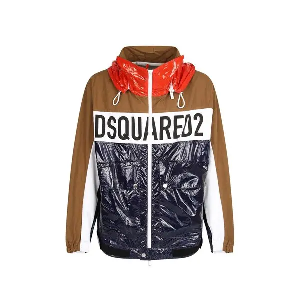 Dsquared2 Logo Hooded Windbreaker - Black