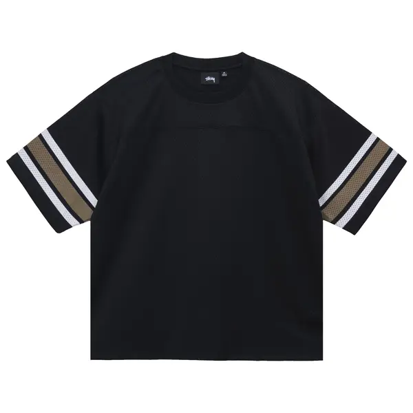 StÜssy Surfman Mesh Football Jersey - Black