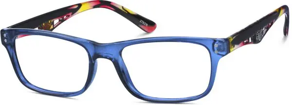 Zenni Rectangle Full Rim Eyeglasses - Blue