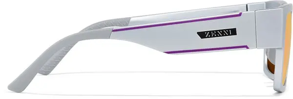 Zenni Sporty Rectangle Full Rim Glasses - Silver