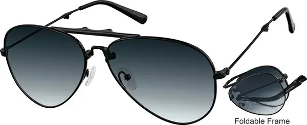 Zenni Aviator Sunglasses - Black