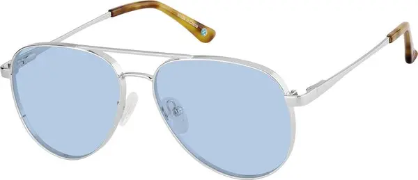 Zenni Aviator Full Rim Sunglasses - Silver