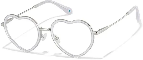 Zenni Heart Glasses Full Rim Frame - Clear