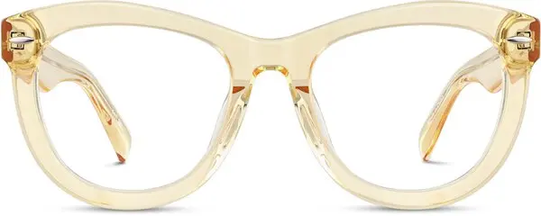 Zenni Bold Square Full Rim Glasses - Yellow