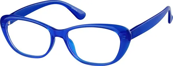 Zenni Bold Oval Full Rim Frame - Electric Blue