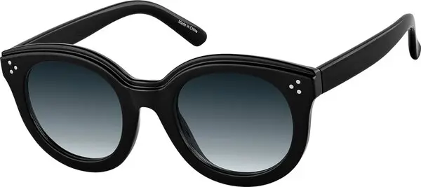 Zenni Round Full Rim Sunglasses - Black