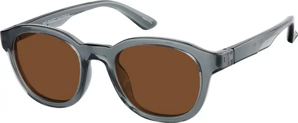 Zenni Round Full Rim Sunglasses - Crystal Gray
