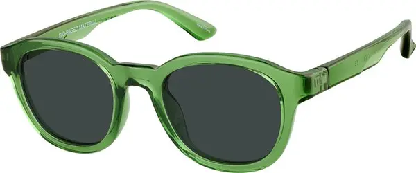 Zenni Round Full Rim Sunglasses - Crystal Green