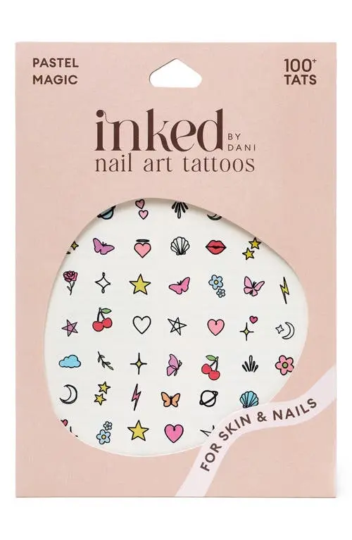 INKED BY DANI Pastel Magic Nail Art Temporary Tattoos - Multi