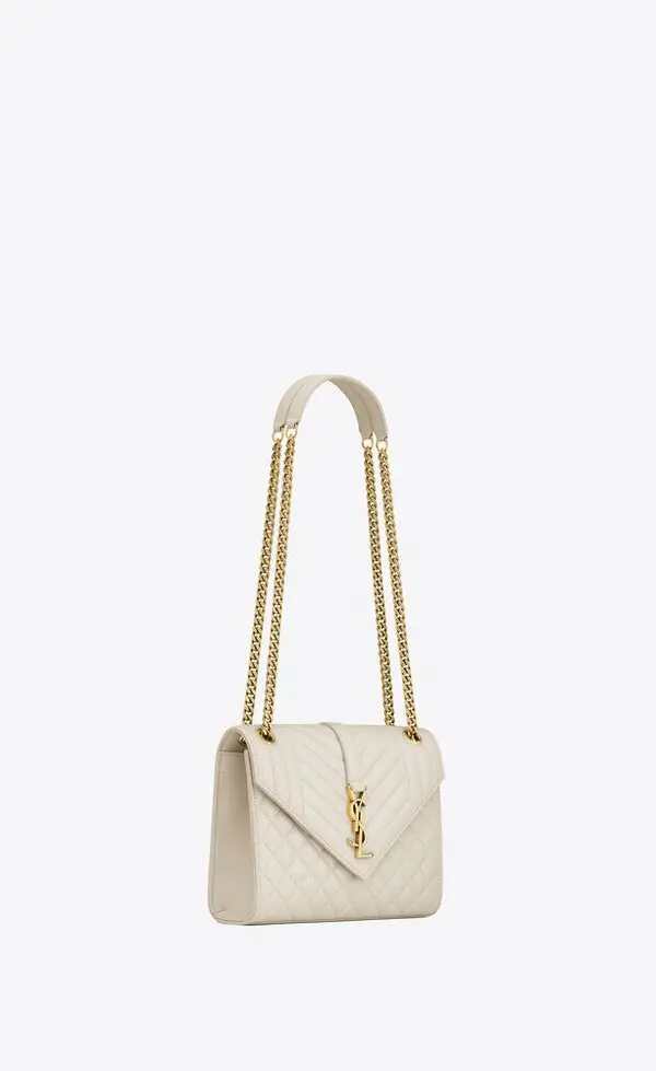 Saint Laurent Medium Envelope Bag In Matelassé Lambskin