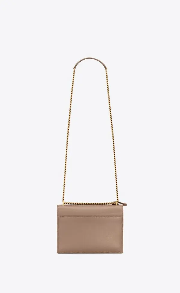 Saint Laurent Sunset Medium In Coated Bark Leather