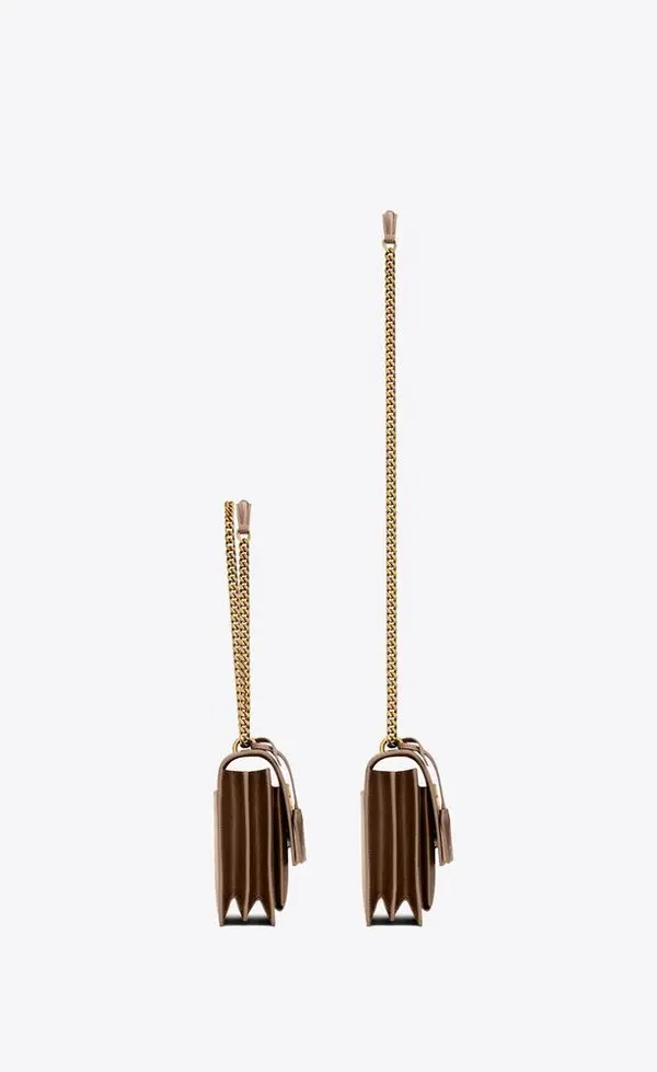 Saint Laurent Sunset Medium In Coated Bark Leather