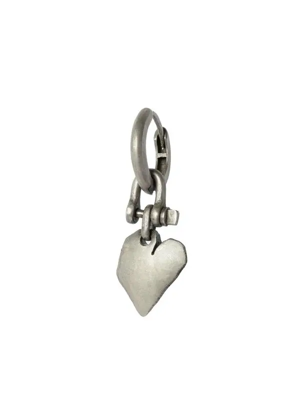 PARTS OF FOUR Jazz's Solid Heart Drop Earring - Silver