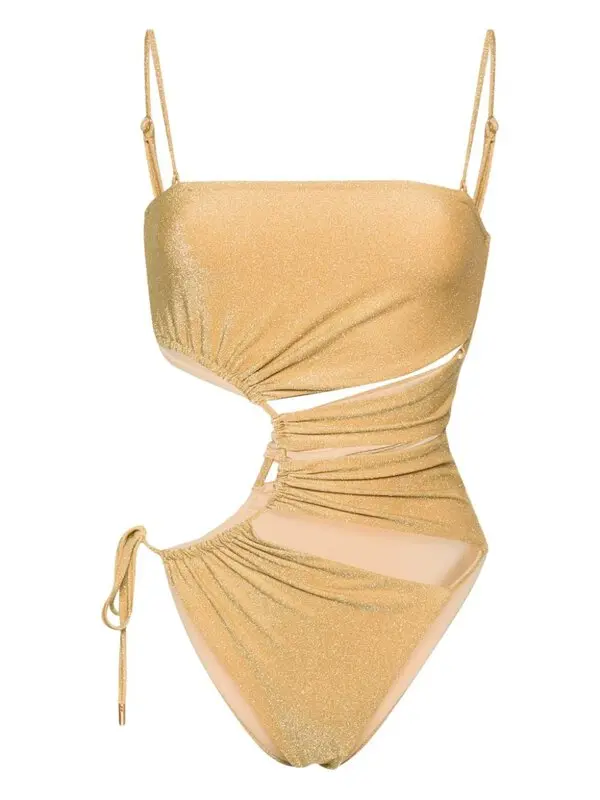 Cult Gaia Allegra Cut-out Swimsuit - Gold