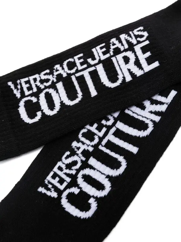 Versace Intarsia-knit Logo Crew Socks