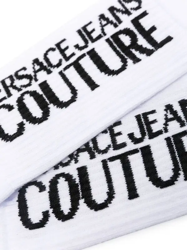 Versace Logo Intarsia Cotton Socks
