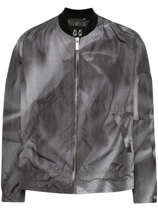 44 LABEL GROUP Crinkle Graphic-print Bomber Jacket