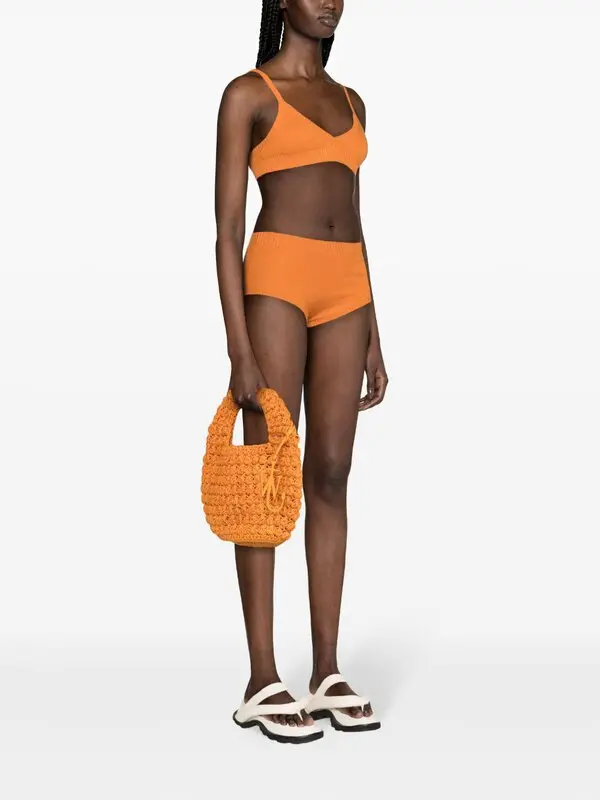 Alanui High-waist Ribbed Shorts