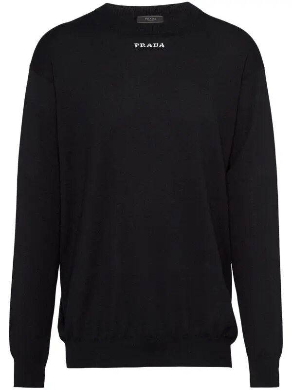 Prada Intarsia-logo Cashmere Jumper