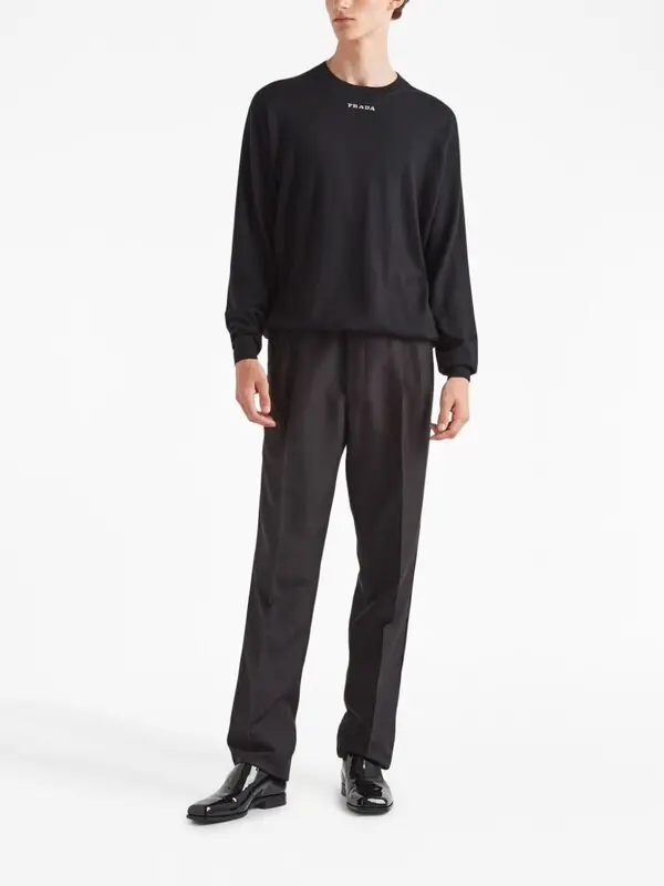 Prada Intarsia-logo Cashmere Jumper