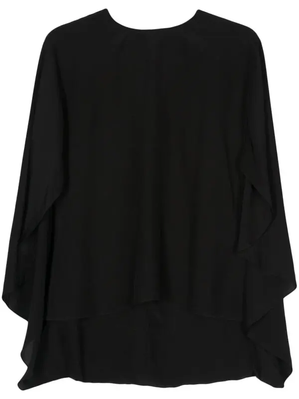Rodebjer Cape-inspired Blouse - Black
