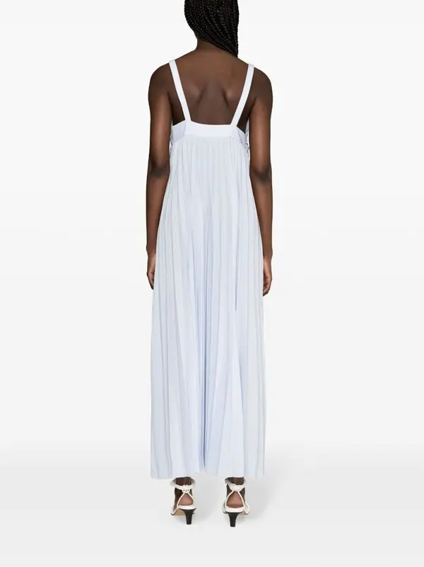 P.a.r.o.s.h Floral-appliqué Pleated Gown
