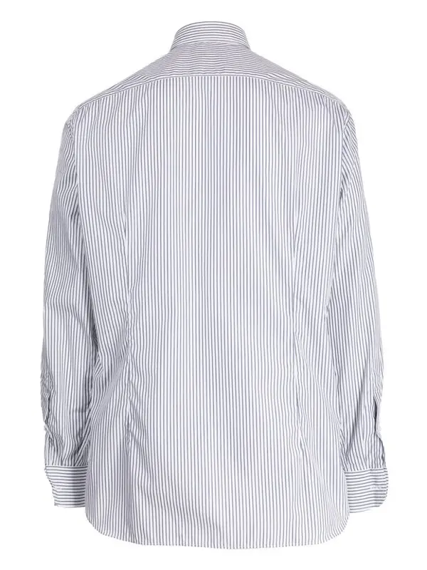 LARDINI Striped Cotton Shirt - White