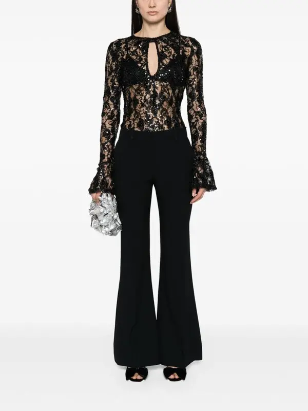Nina Ricci Tailored Flared Trousers - Black