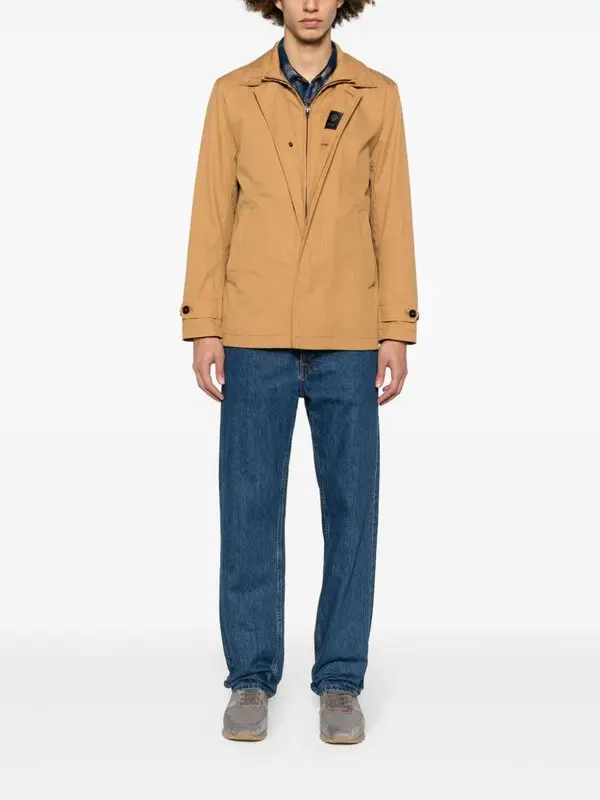 FAY Morning Single-breasted Coat - Neutrals