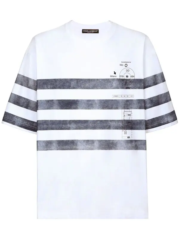 Dolce & Gabbana Striped Cotton T-shirt