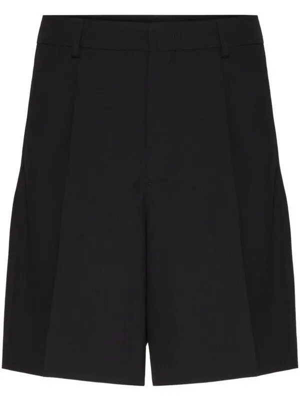 Valentino Garavani Wool Bermuda Shorts - Black