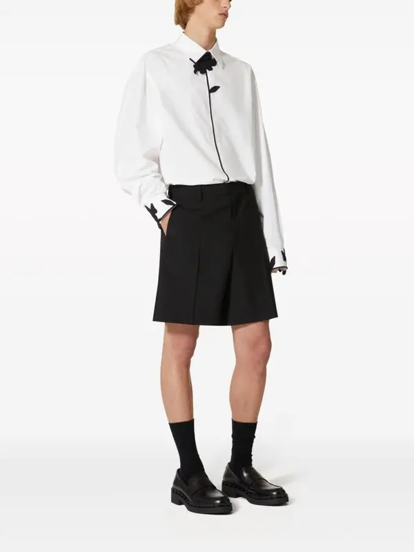 Valentino Garavani Wool Bermuda Shorts - Black