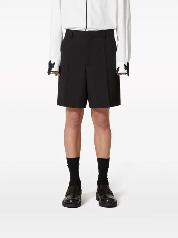 Valentino Garavani Wool Bermuda Shorts - Black