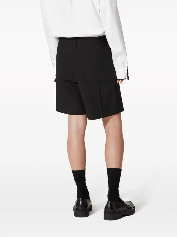 Valentino Garavani Wool Bermuda Shorts - Black