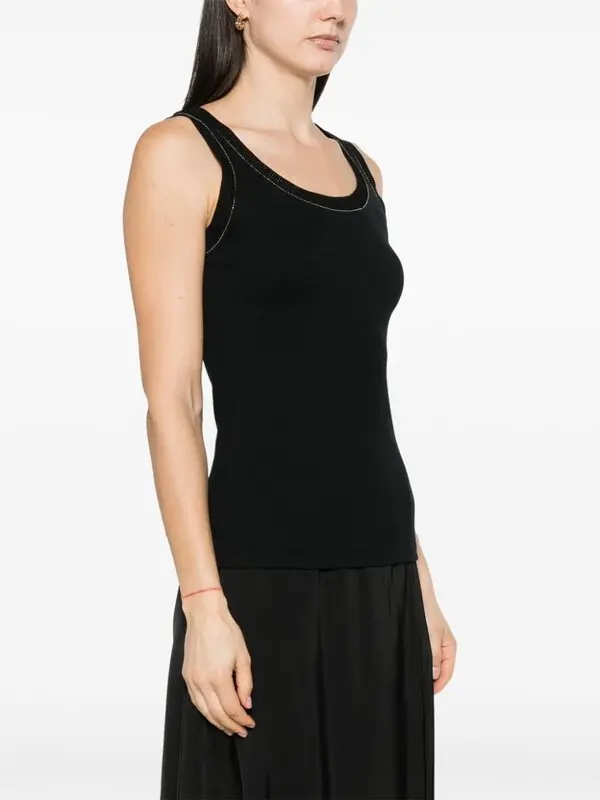 Fabiana Filippi Studded Scoop-neck Tank Top