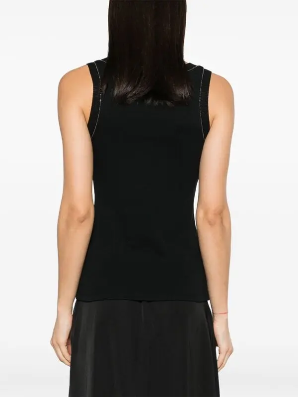Fabiana Filippi Studded Scoop-neck Tank Top
