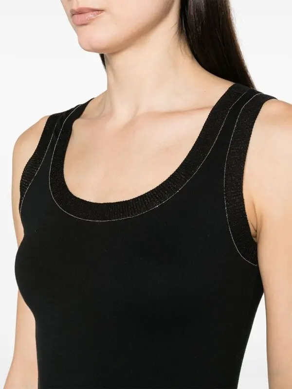 Fabiana Filippi Studded Scoop-neck Tank Top