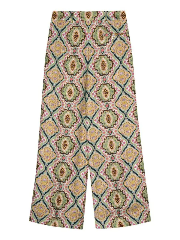 Etro Floral Wide-leg Trousers - Yellow