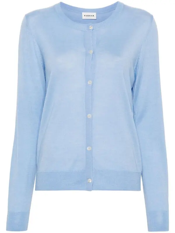 P.a.r.o.s.h Crew-neck Cardigan - Blue