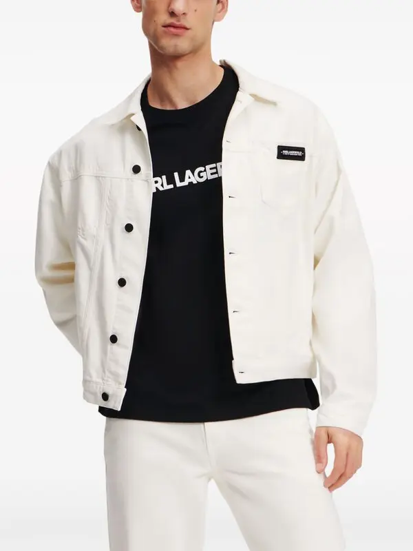 Karl Lagerfeld Logo-appliqué Denim Shirt Jacket