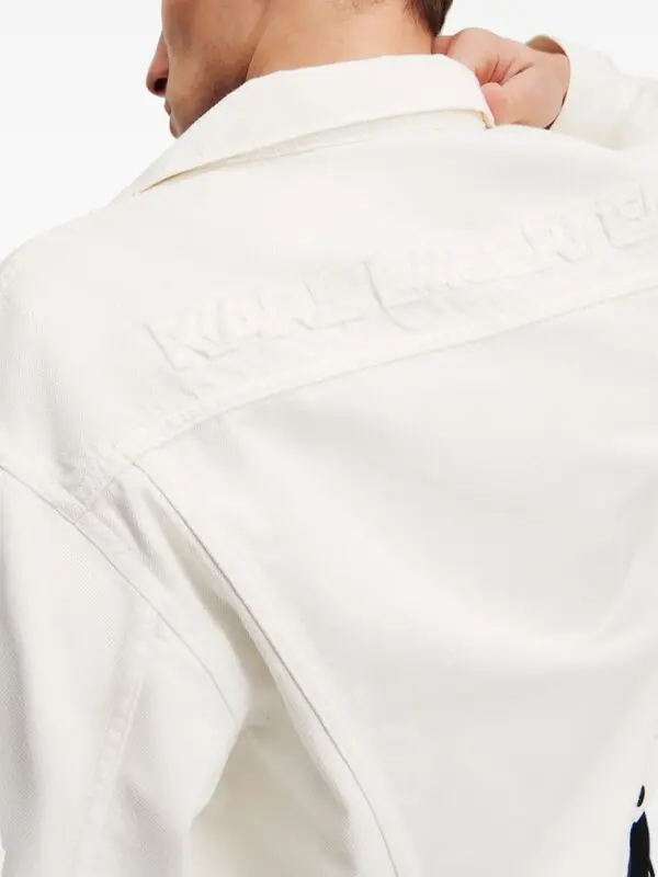 Karl Lagerfeld Logo-appliqué Denim Shirt Jacket