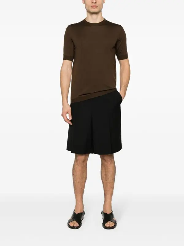 GOES BOTANICAL Knitted Merino T-shirt - Brown