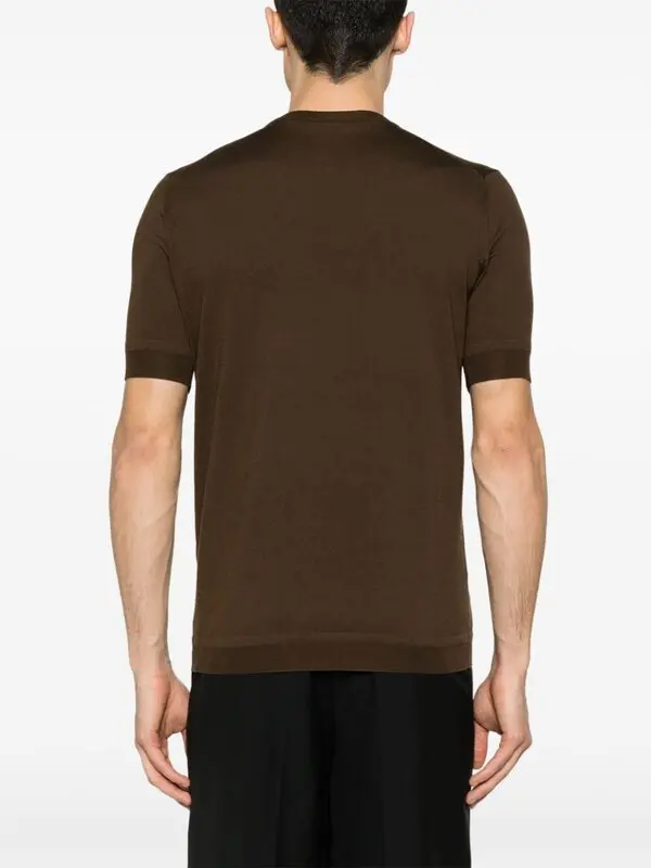 GOES BOTANICAL Knitted Merino T-shirt - Brown