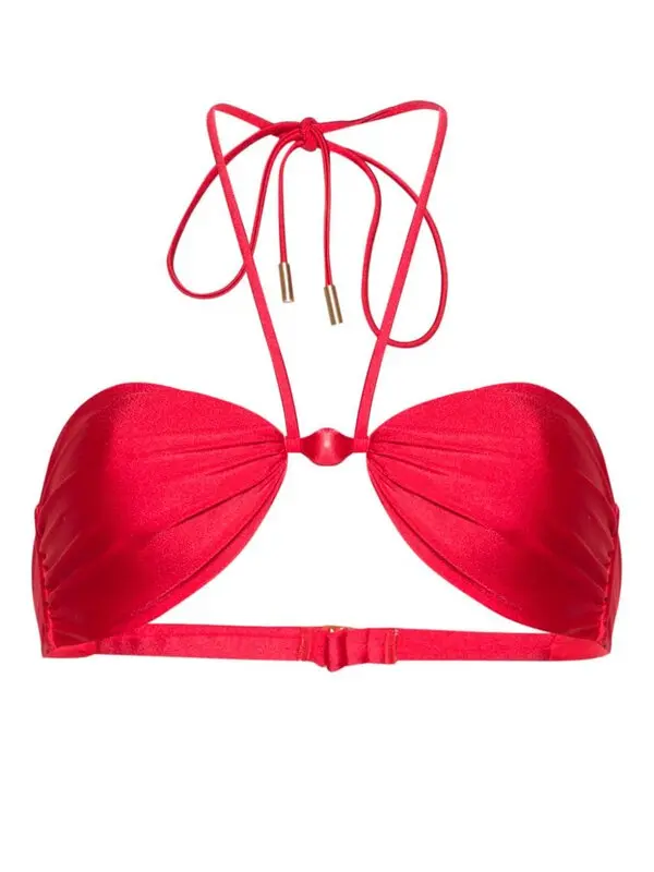 Cult Gaia Euphrasia Beaded Bikini Top - Red