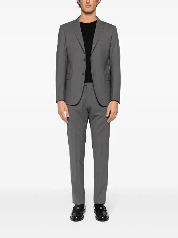 Emporio Armani Single-breasted Virgin Wool Suit - Grey