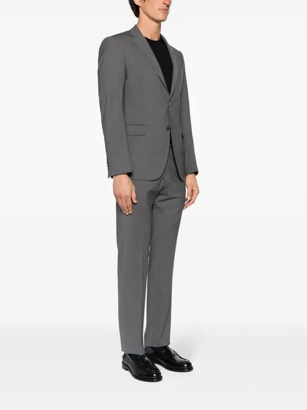 Emporio Armani Single-breasted Virgin Wool Suit - Grey